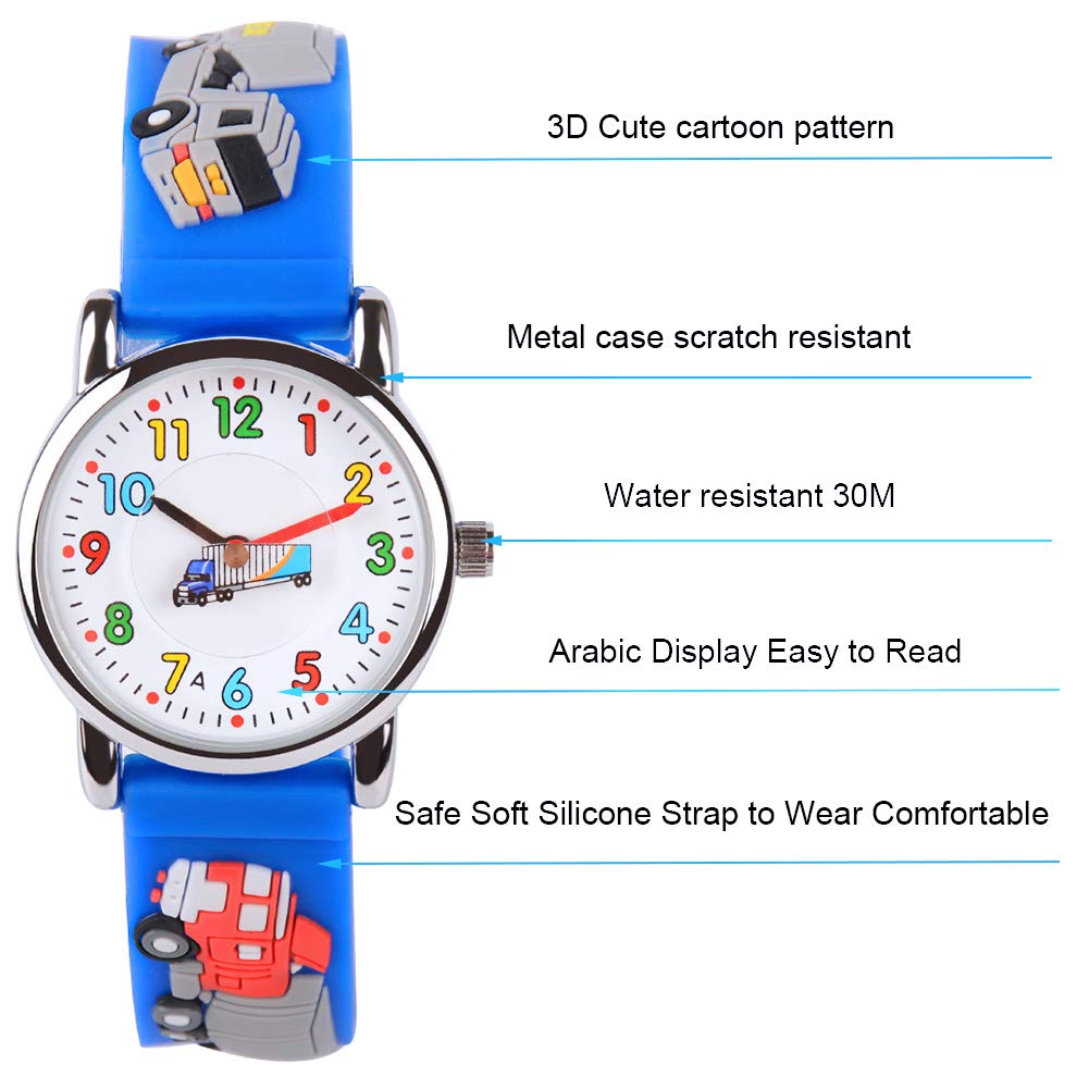 Ceas pentru copii, Silicon, 3-10 ani, Albastru - eMAG.ro