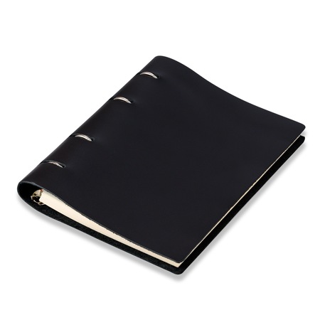 Agenda Piele Naturala Neagra A5 2024, Nedatata, Hartie Liniara Ivory Premium 80mg, Reincarcabila ...