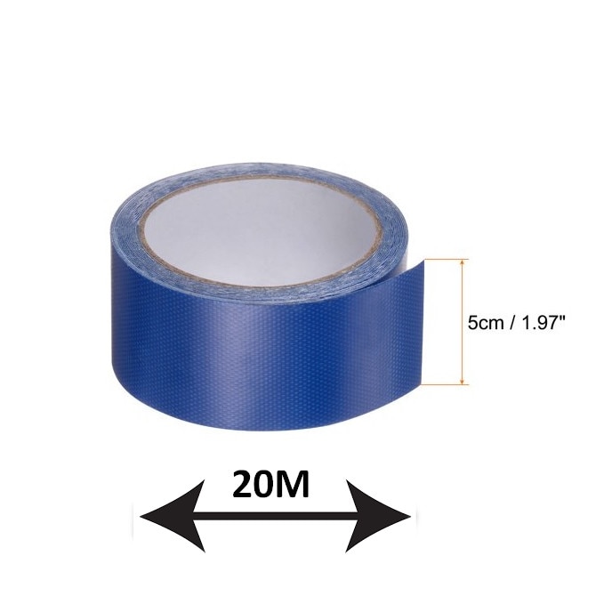 Banda de reparare a cortului albastra 50mm x 20m pentru material ...