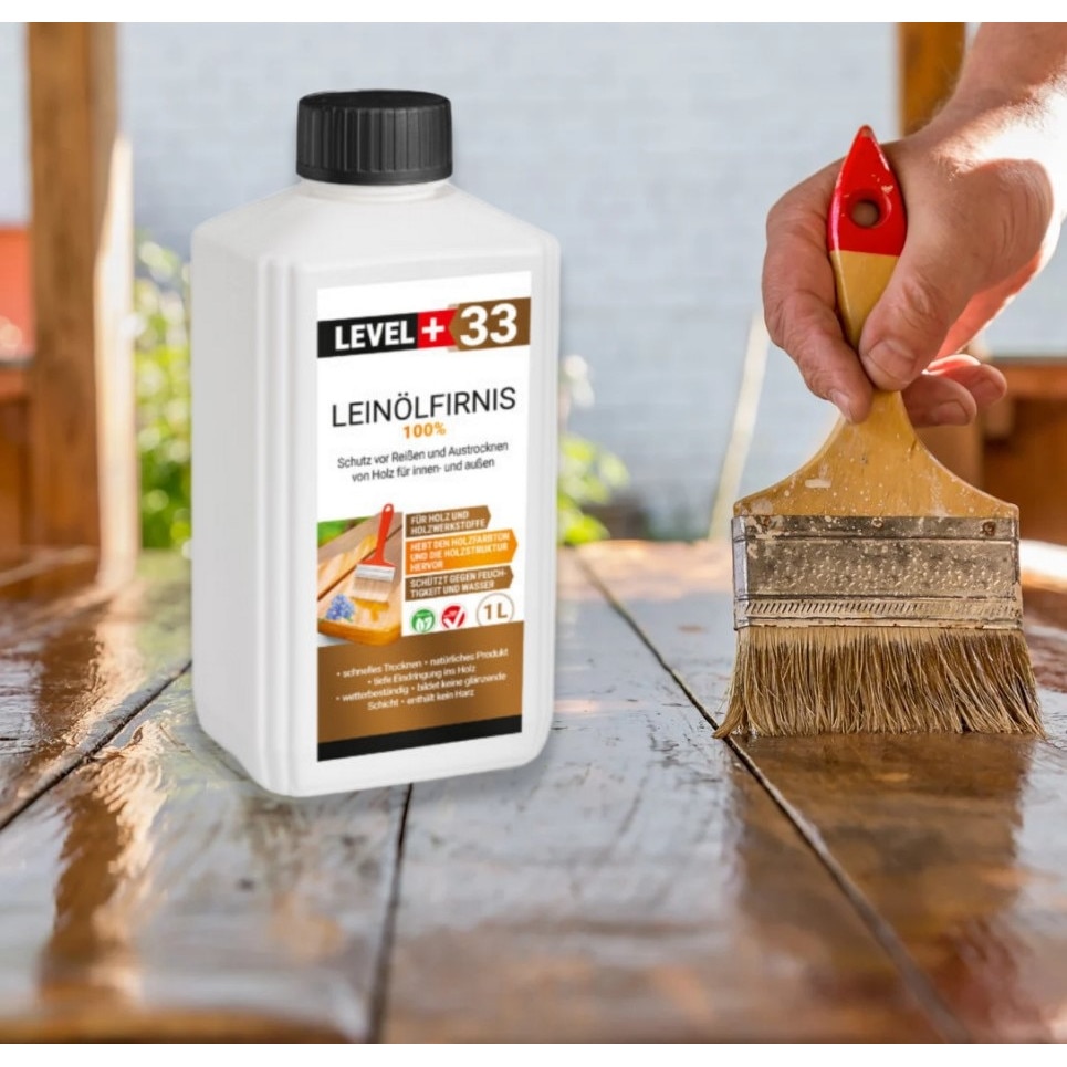 Lac natural de protectie pentru lemn cu ulei de in fara rasina ...