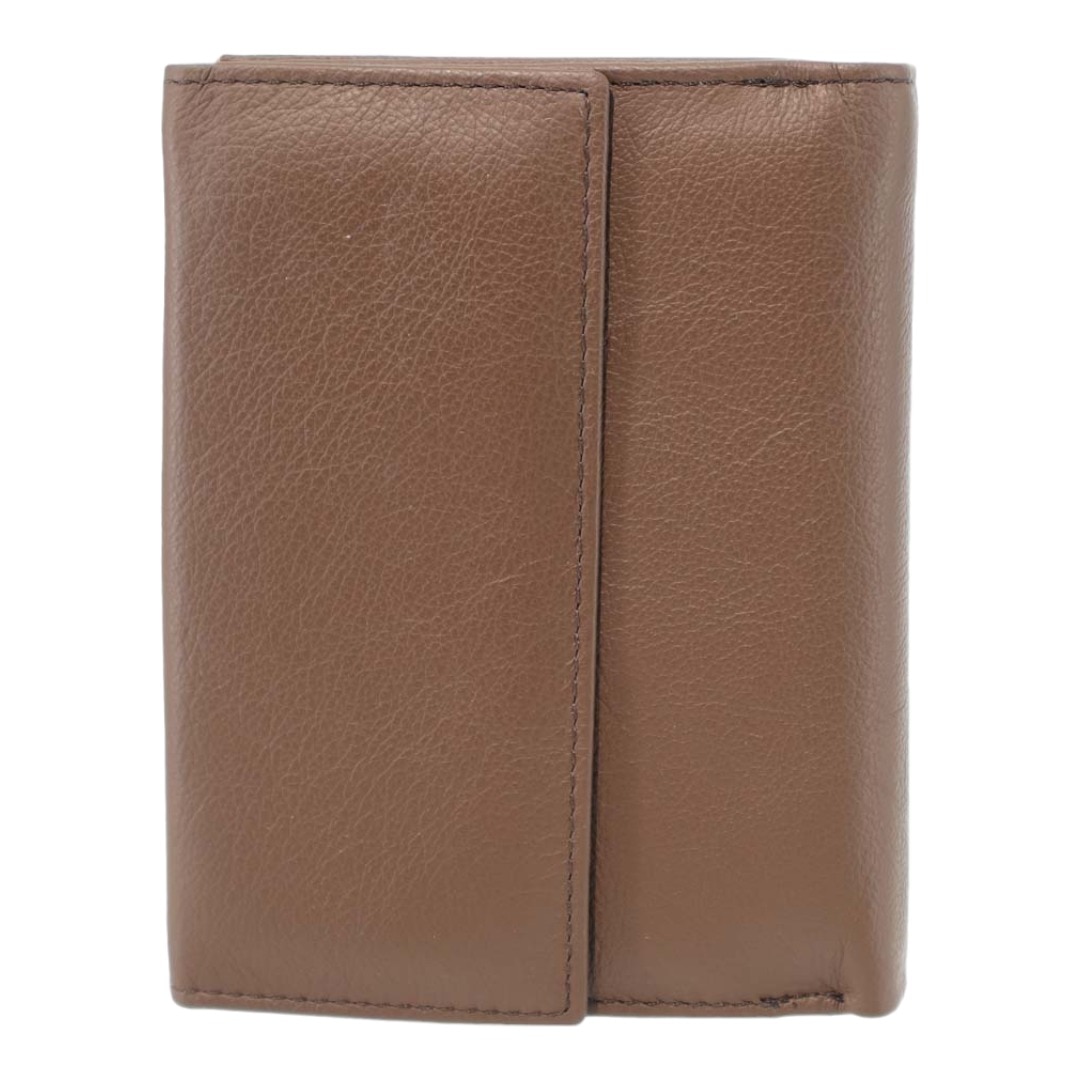 Portofel de dama din piele naturala Hassion J017, maro - eMAG.ro