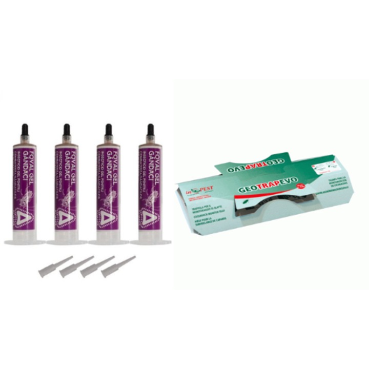 Set Insecticid Foval gel gandaci, set 4 seringi 35 grame + Capcana ...