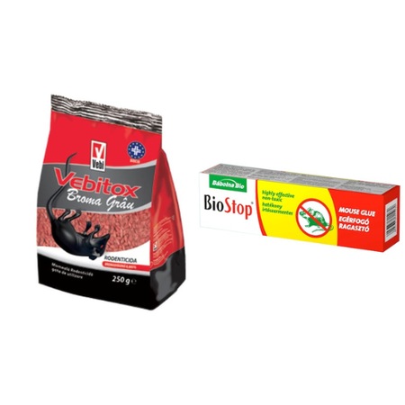 Set Otrava pentru soareci si sobolani Vebitox Grau 250 gr + Lipici ...