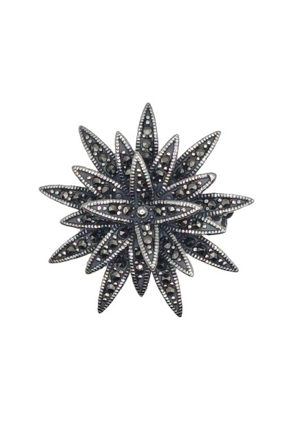 Brosa din argint 925 TSR, cu pietre naturale, marcasite model 1PKS ...