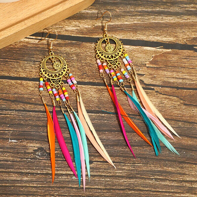 Cercei dama, model fashion traditional indian, tematica dream catcher ...