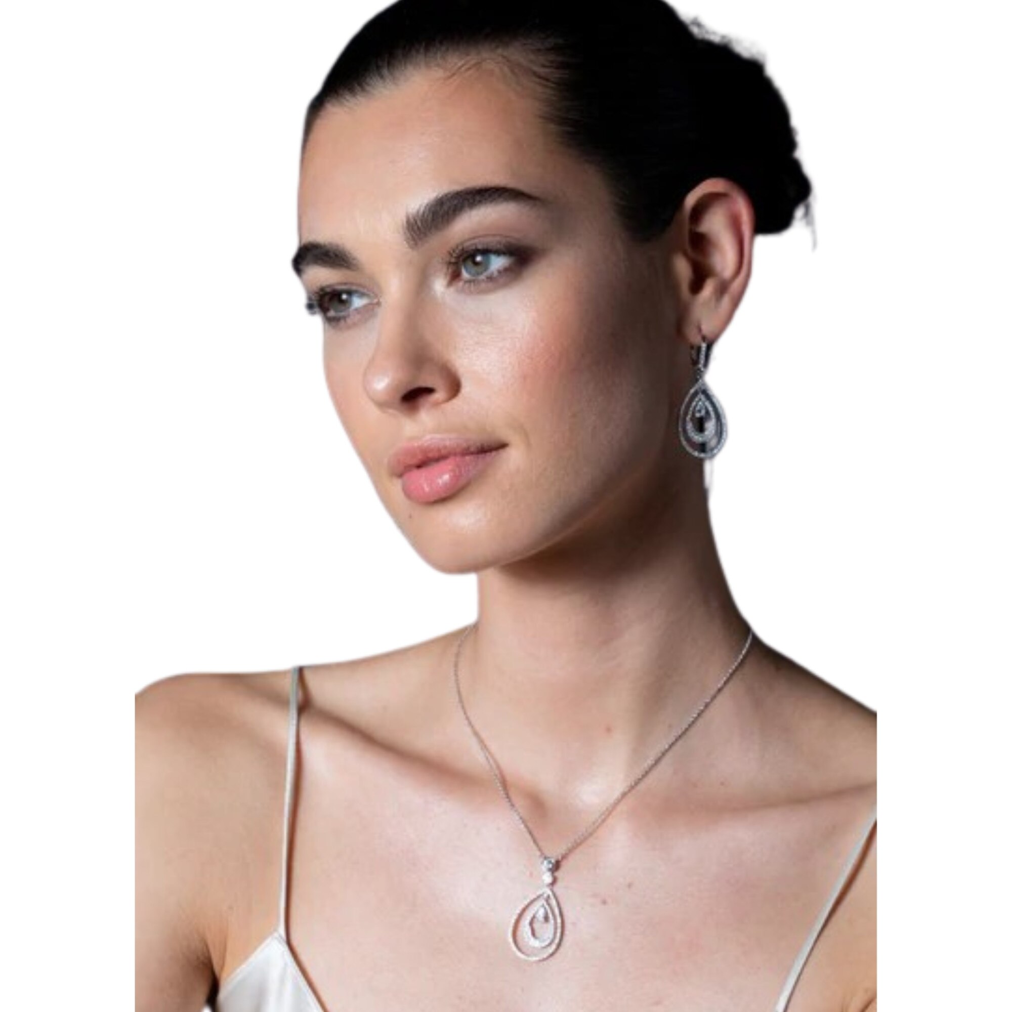 Colierul Printul Andrew Crislu Picatura in forma de para cu dubla bucla ...