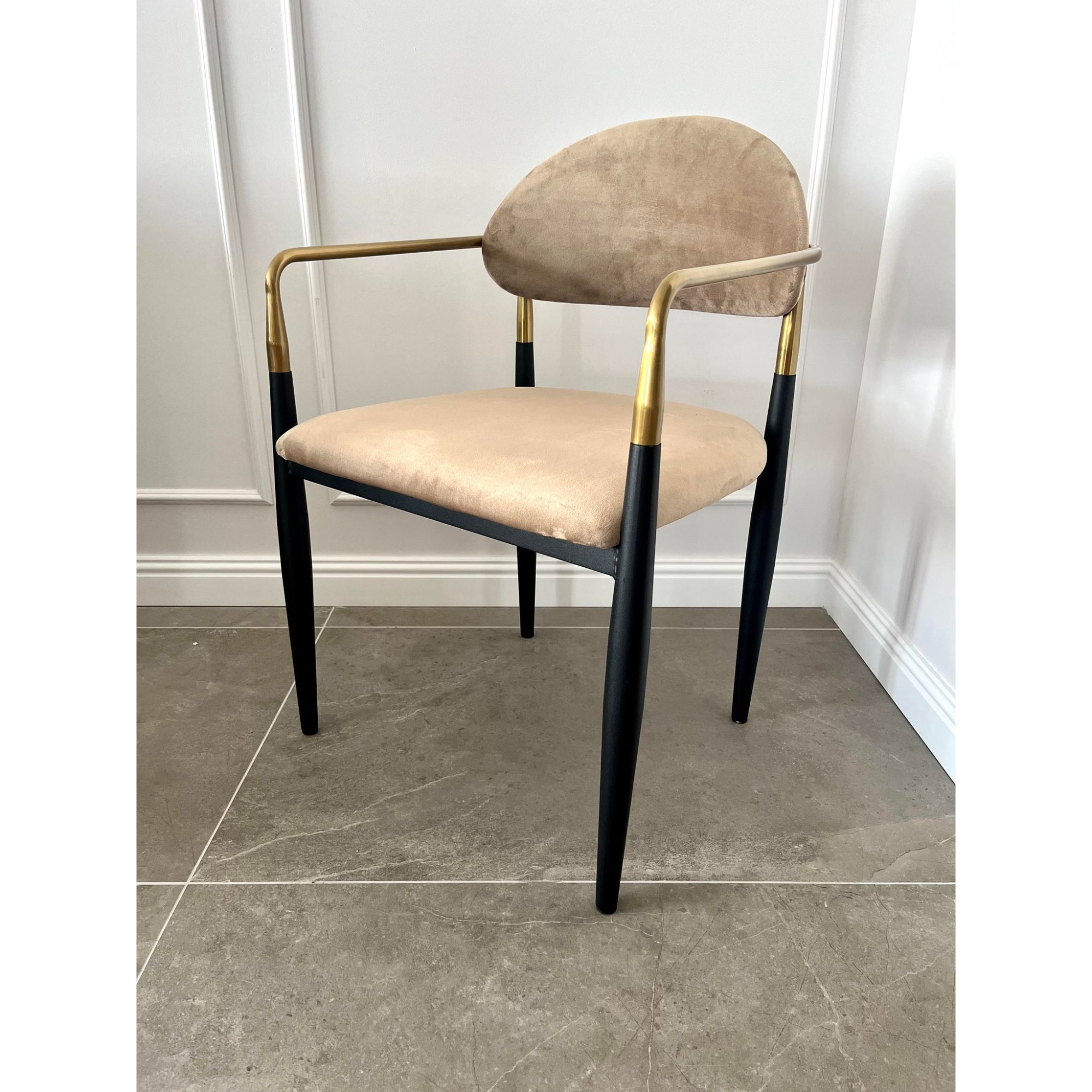 Scaun dining/bucatarie Modena, picioare otel inoxidabil negre, catifea ...