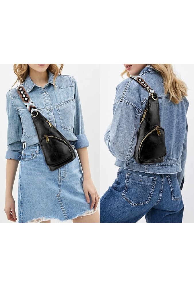 Crossbody táska, hátizsák típusú, ökológiai bőrből és állítható pánttal ...