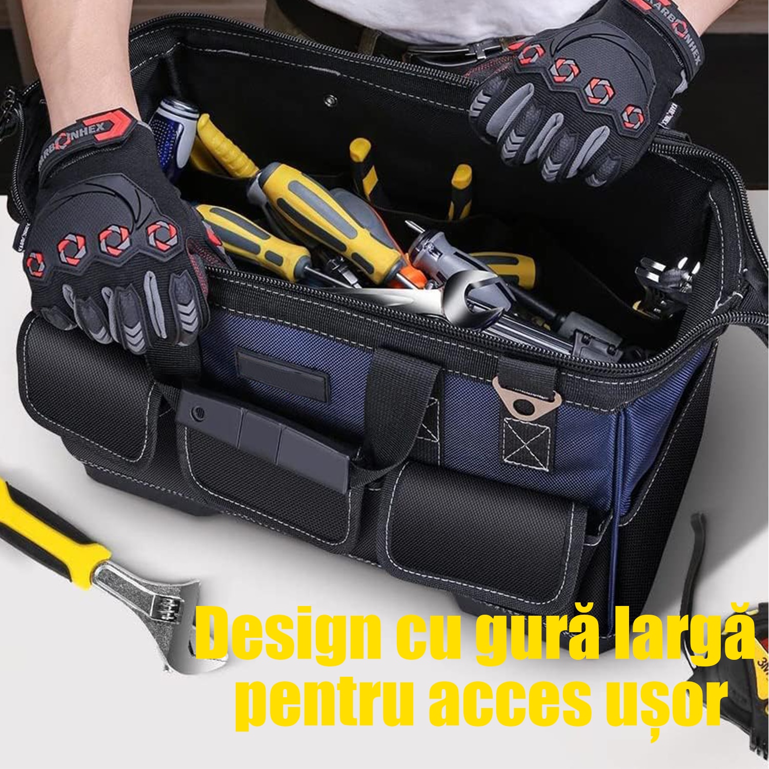 Geanta pentru Scule, BYONDSELF®, Baza Din Cauciuc Rezistenta la Apa ...