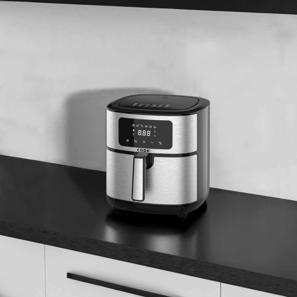 Фритюрник с горещ въздух COOK-IT Airfryer XXL, 1500 W, 8 L - eMAG.bg