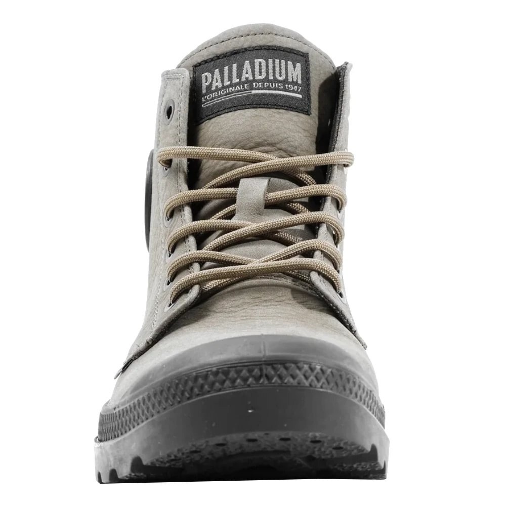 Pantofi barbati, Palladium, Piele naturala, Gri, 46 - eMAG.ro