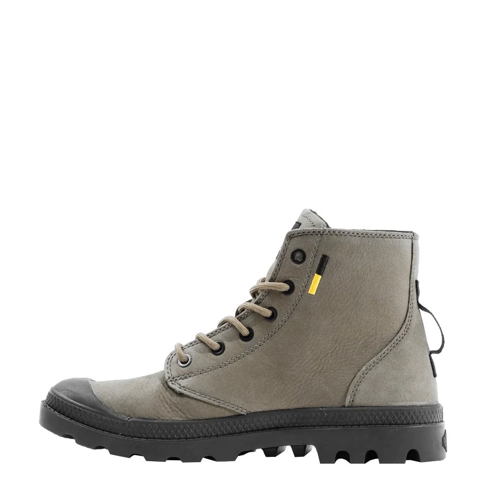 Pantofi barbati, Palladium, Piele naturala, Gri, 46 - eMAG.ro