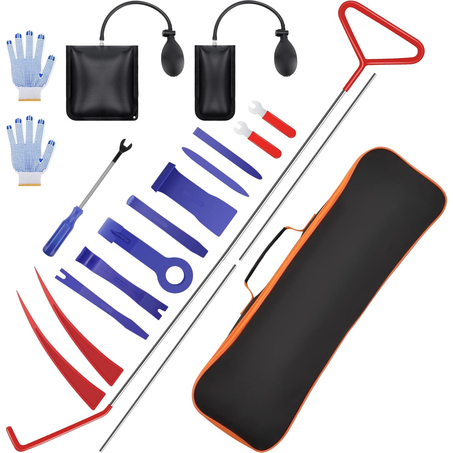 Kit de deblocare portiera auto 21 piese, cu perne de aer, tije cu ...