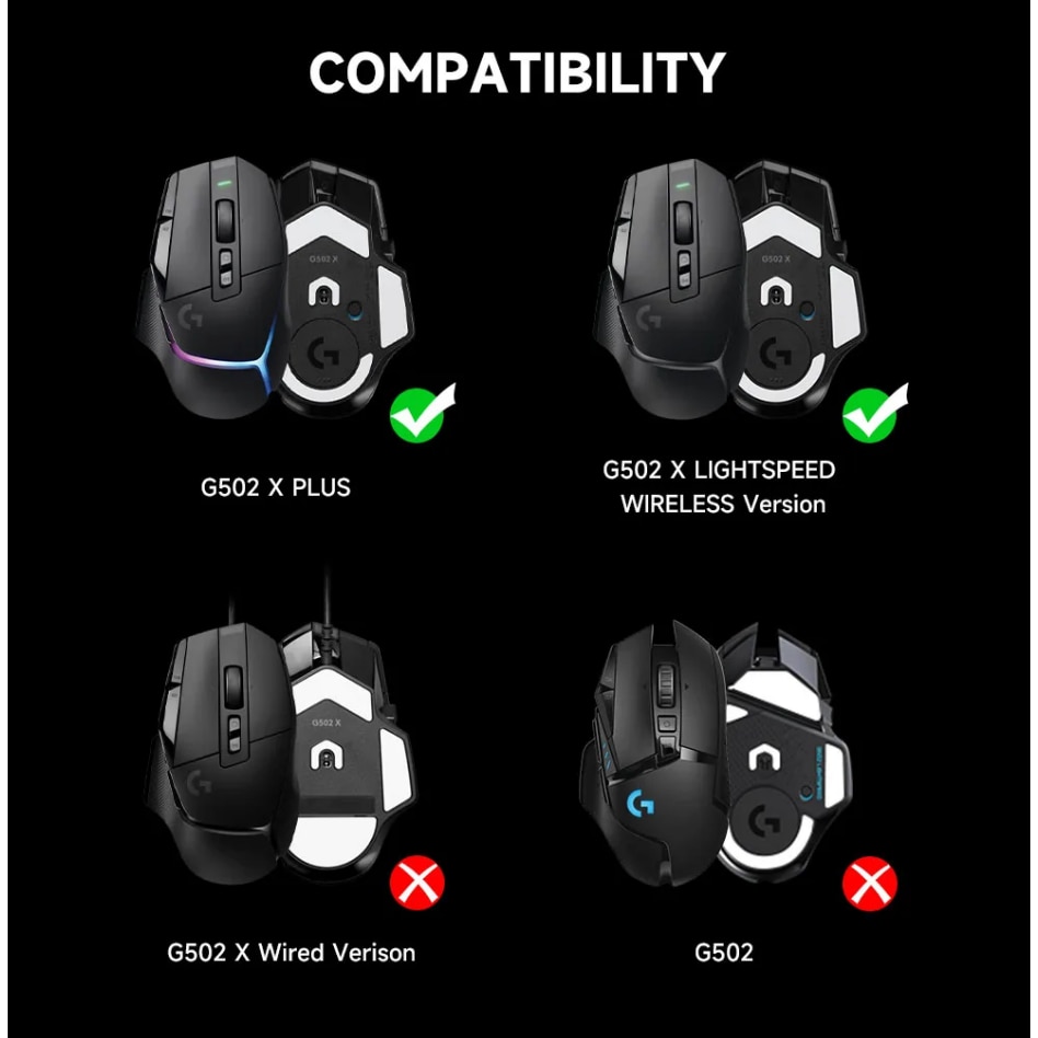 Picioruse mouse, sticla, glass, Skates, pentru Logitech G 502 X Plus si ...