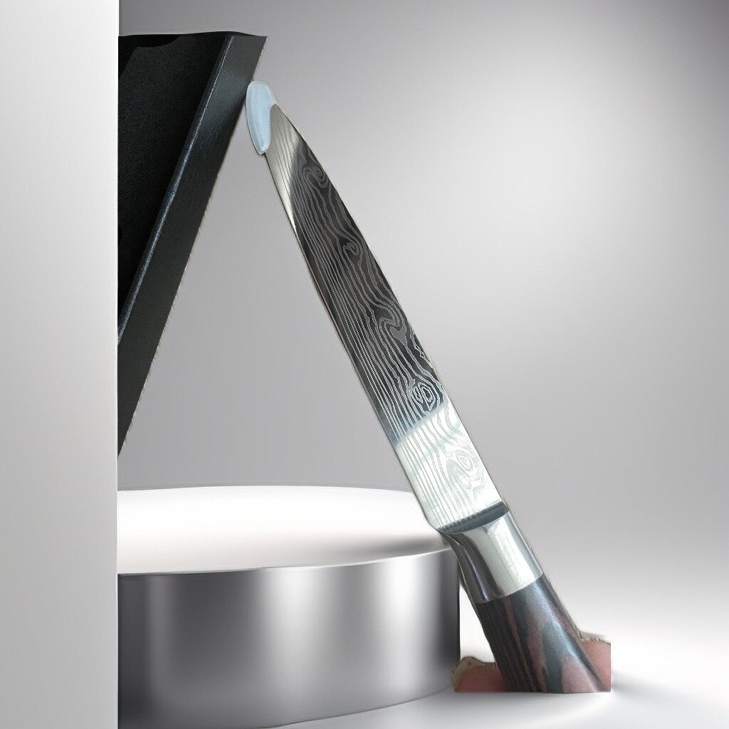 Cutit profesional bucatarie de fructe, ascutit cu maner din lemn model ...