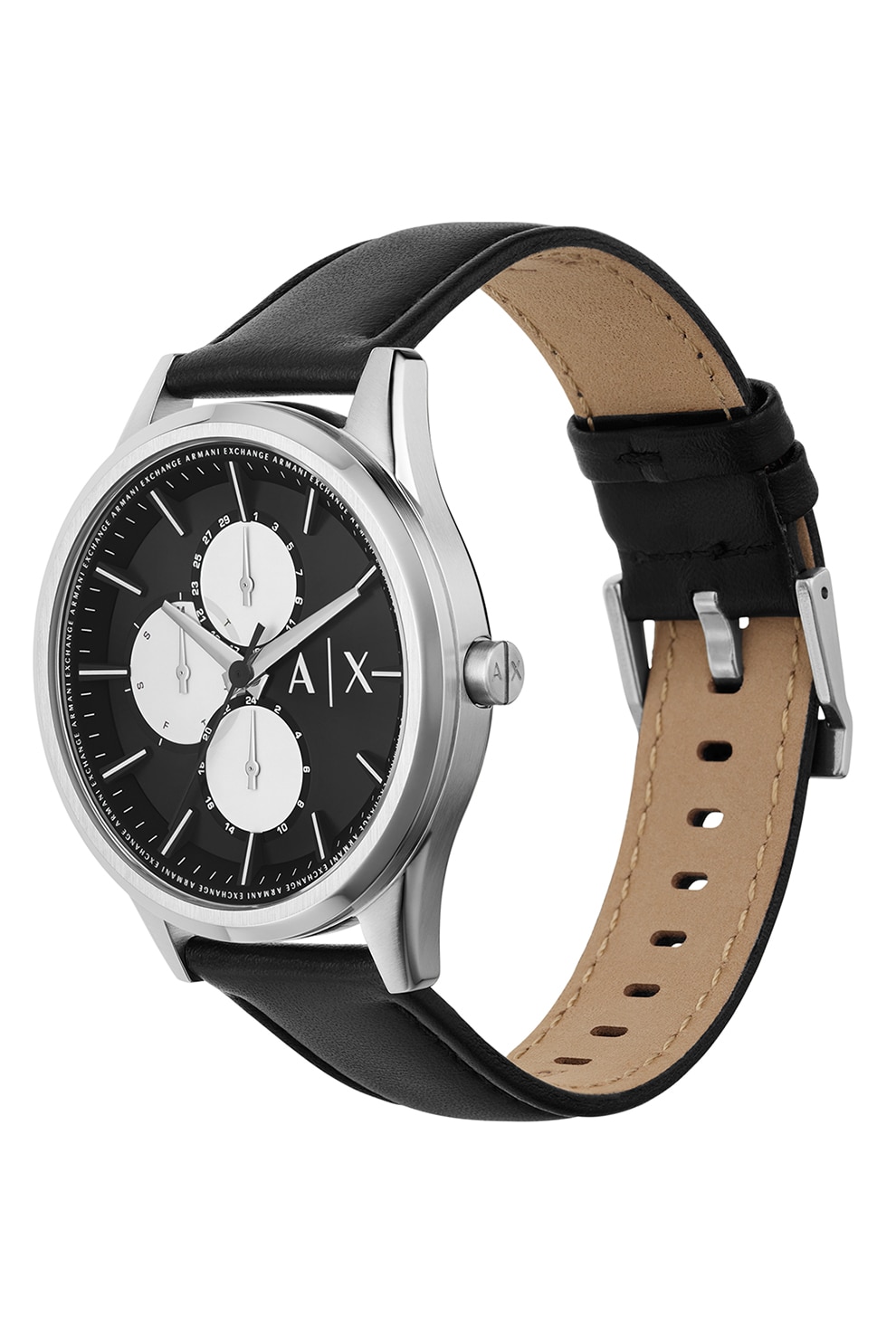 ARMANI EXCHANGE, Мултифункционален аналогов часовник, Черен - eMAG.bg