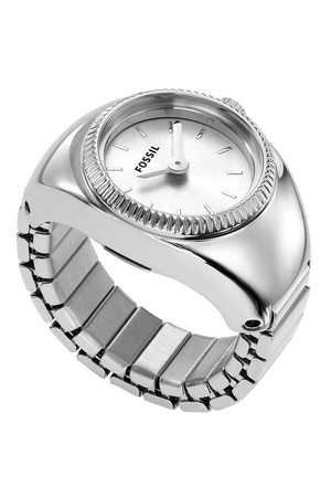 Fossil, Inel-ceas cu carcasa texturata, Argintiu - eMAG.ro