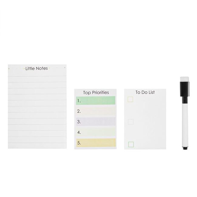 Set 3 Notite Magnetice si Marker cu buretel - eMAG.ro