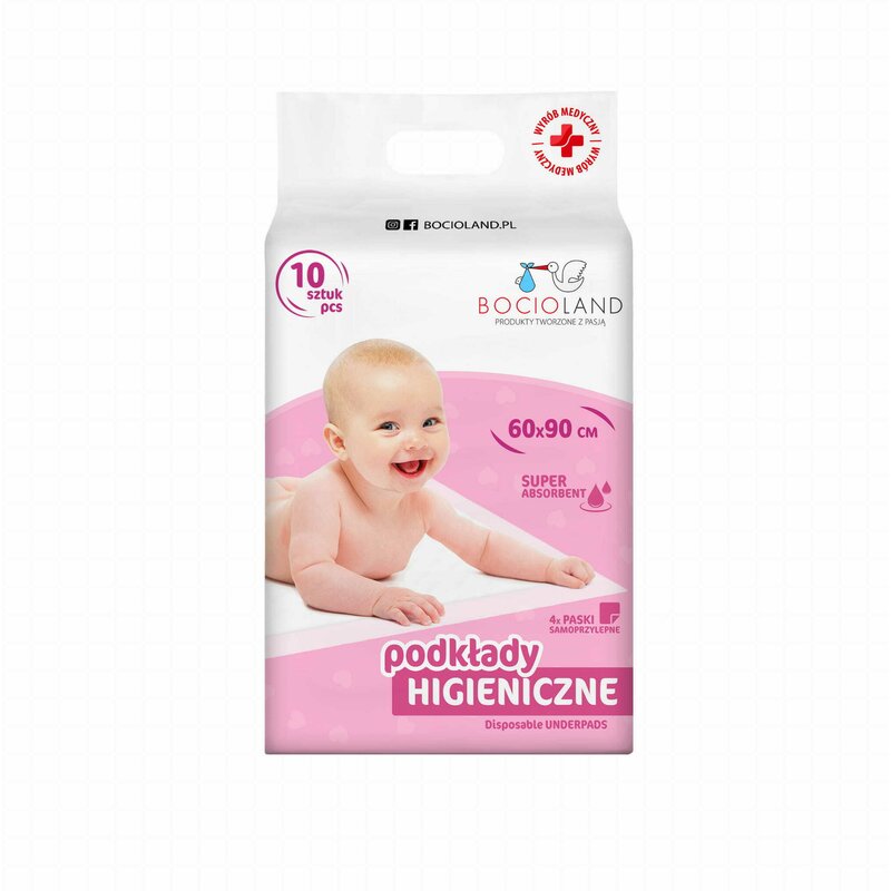 Set aleze impermeabile de unica folosinta Bocioland, 10 bucati 90x60 cm ...