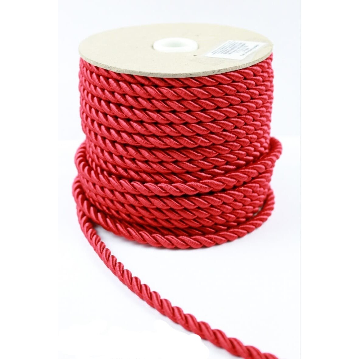 Snur colorat rasucit 5mm 20m, rosu - eMAG.ro
