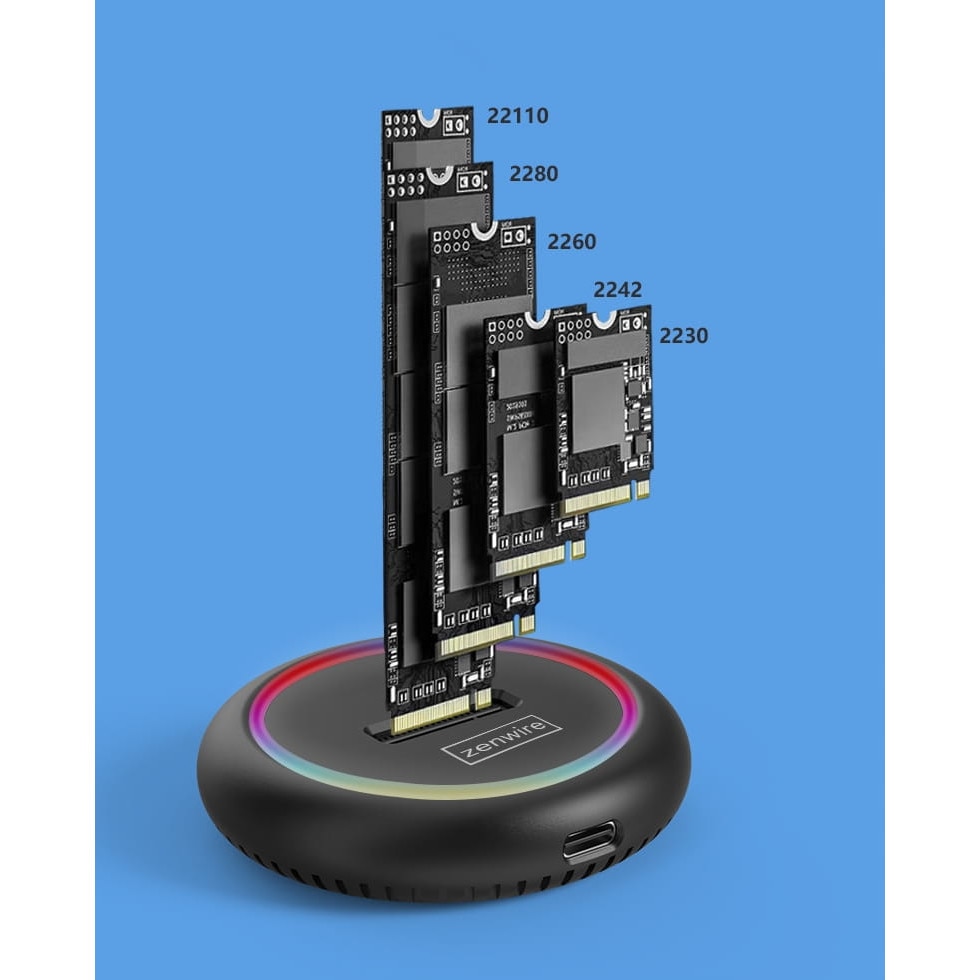 Adaptor Zenwire SSD NVME NVME PCIe SATA NGFF 2in1 Drive Pocket M.2 USB ...