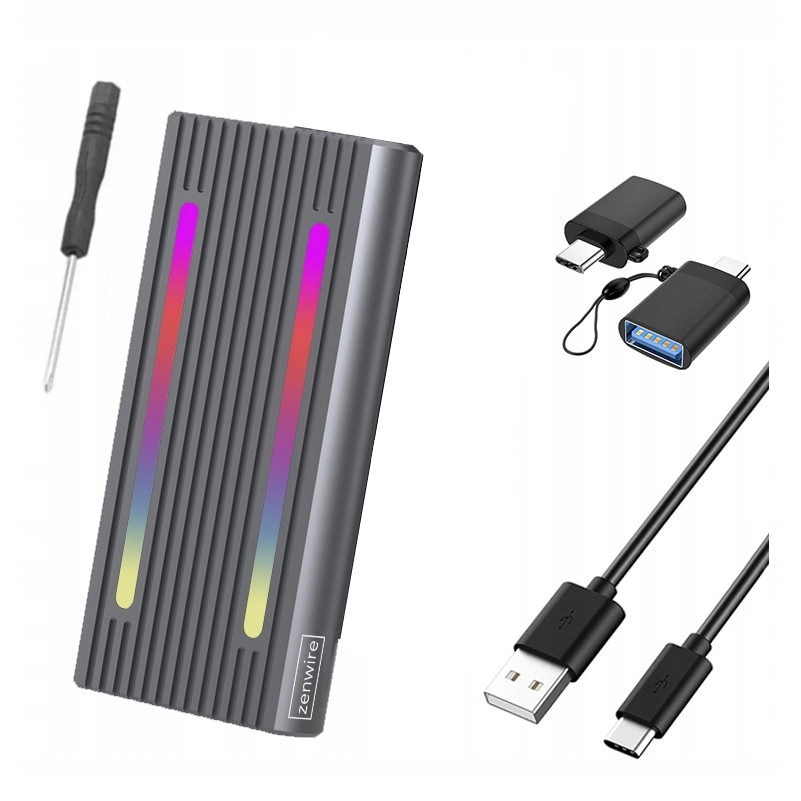 SSD ház m2 4in1 NVME Pcie SATA M.2 USB-C USB 3.0 adapter zsebek - eMAG.hu