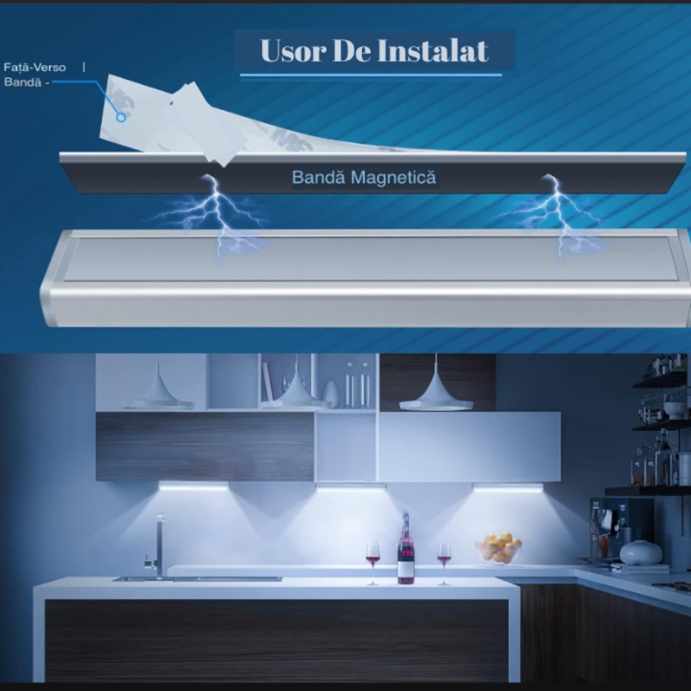 Комплект от 2 Led лампи със сензор за движение 46 мощни Led безжични