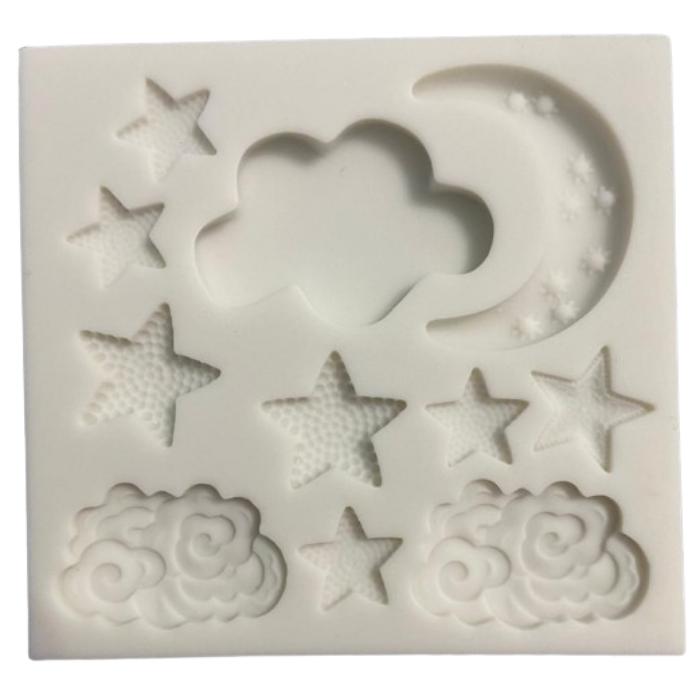 Forma silicon cu stelute, luna si nori - eMAG.ro