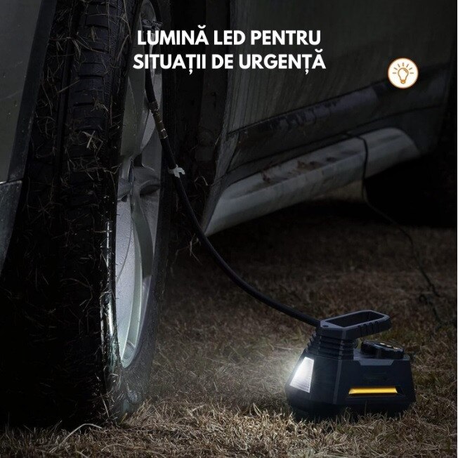 Compresor Auto Portabil - Pompa Masina, Biciclete, Moto, Saltele ...