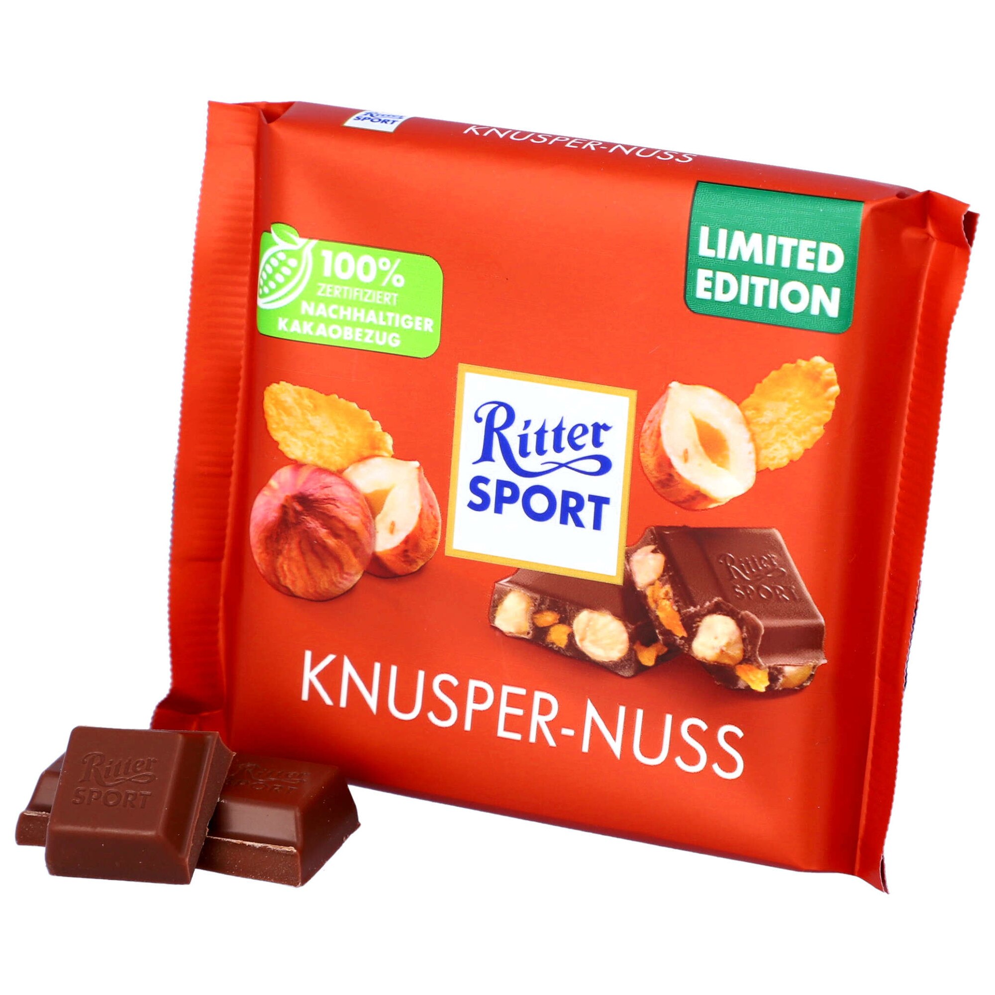 Ciocolata cu lapte, Ritter Sport, alune cu fulgi de porumb, 100g - eMAG.ro
