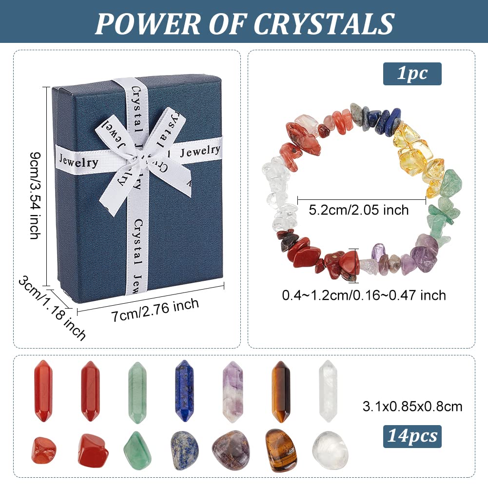 Set de 15 bucati de cristale de piatra naturala cu cutie cadou Cristale ...