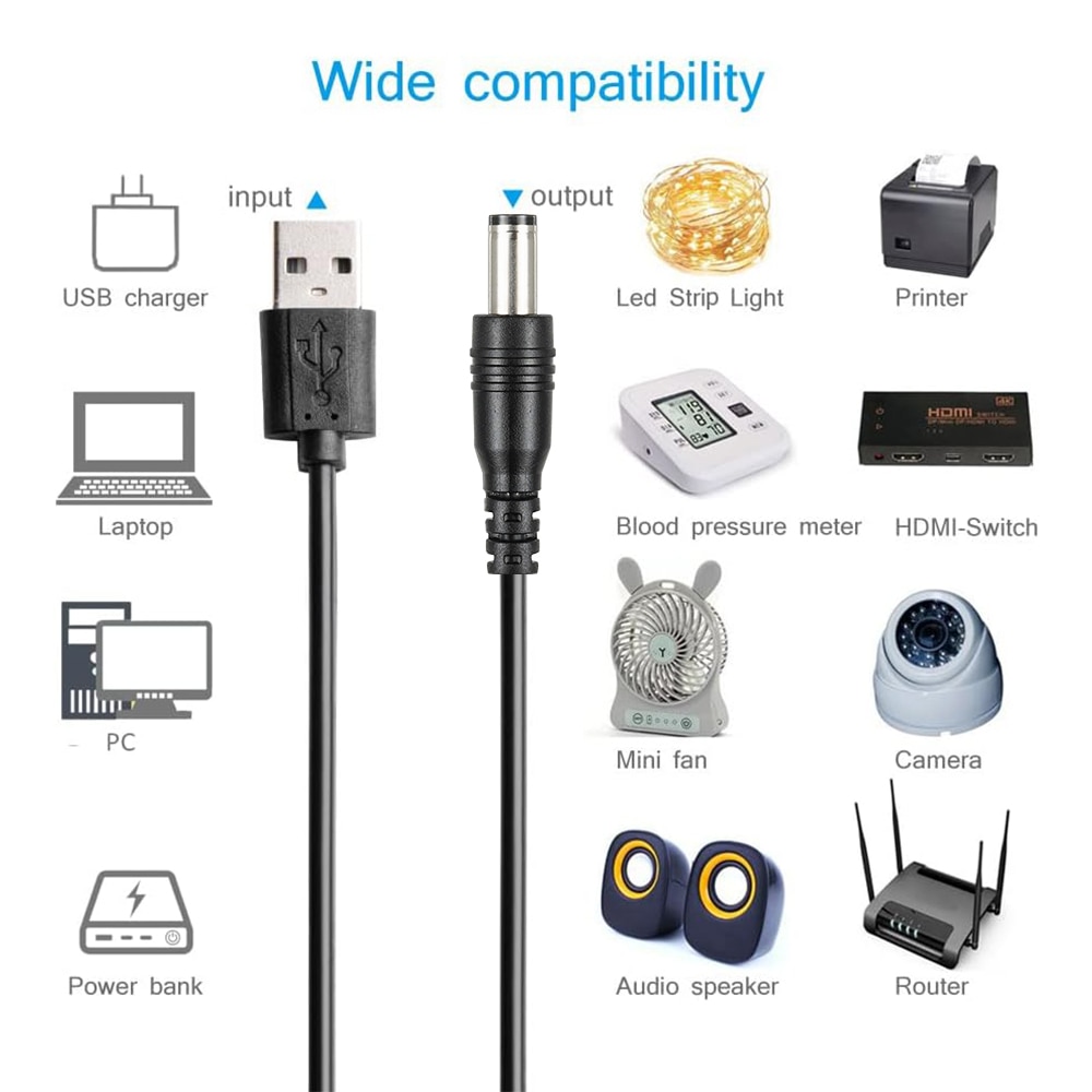 Set cablu de incarcare si 10 mufe, JESWO, 5 V, 1 m, Negru - eMAG.ro