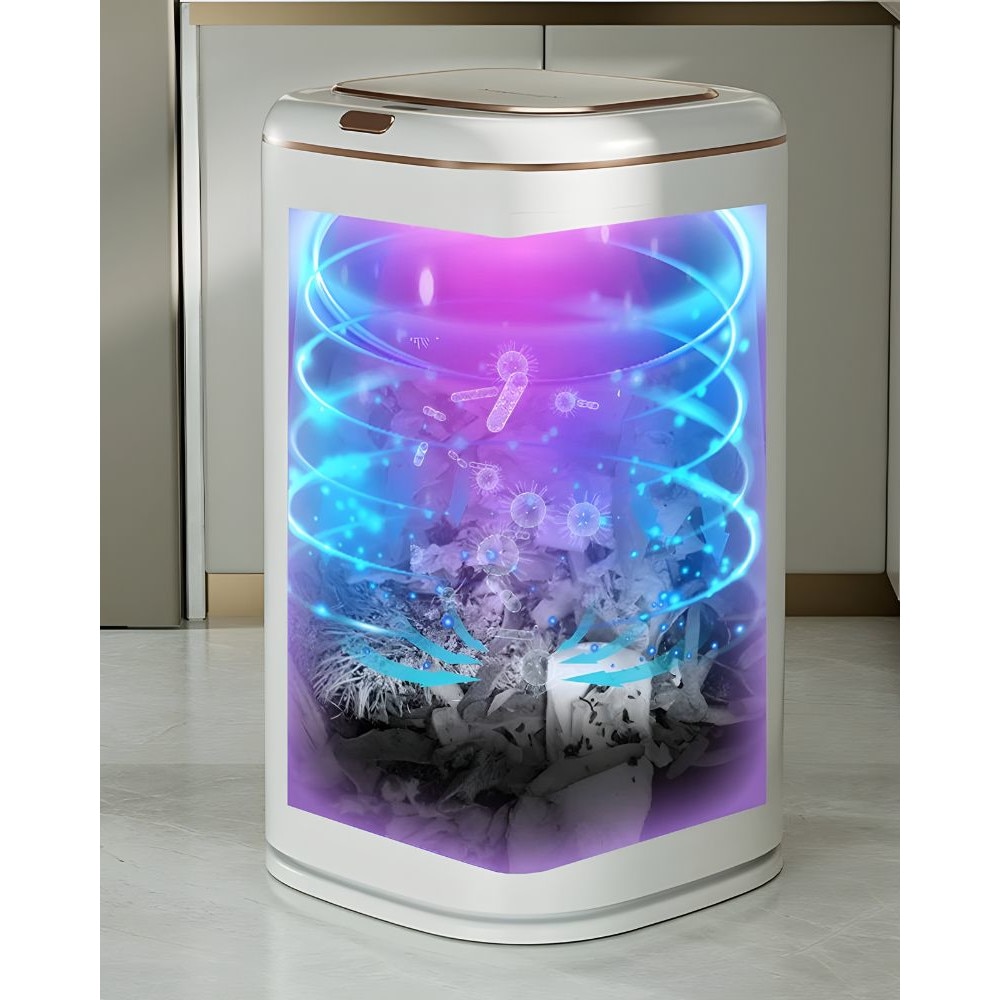 Cos de gunoi automat de 40 l cu capac, Inteligent, Cu senzor de miscare ...