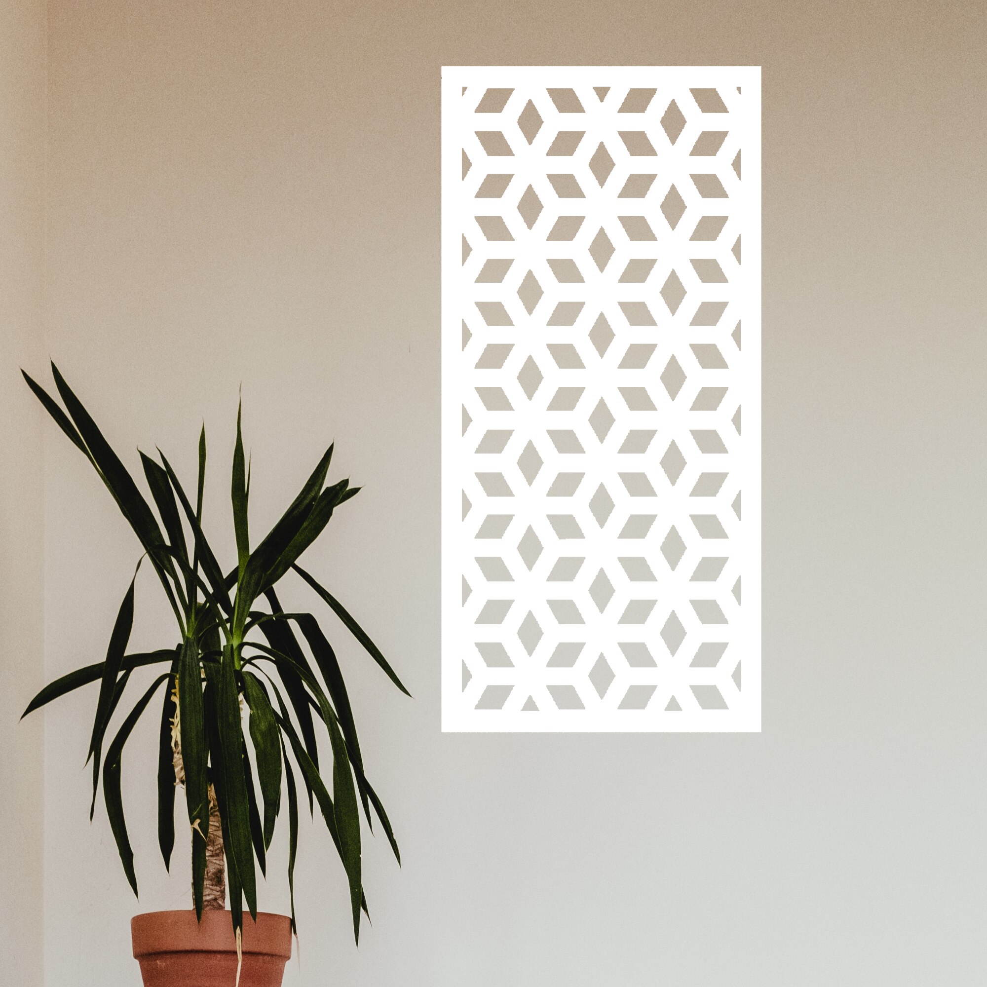 Panou traforat Mdf alb Mos121a, 100 x 48 cm, 6 mm - eMAG.ro