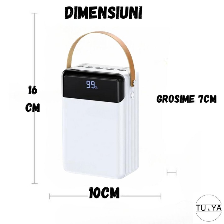 Acumulator Extern 80000 mAh, TU&YA® 20W, Fast Charge, 3 x USB, Type-c ...