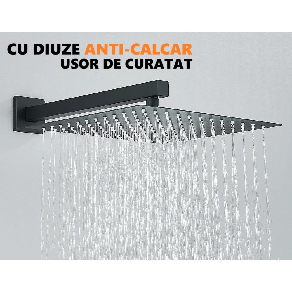 Set dus incastrat, cu 3 functii de curgere si para dus 40×40 cm ...