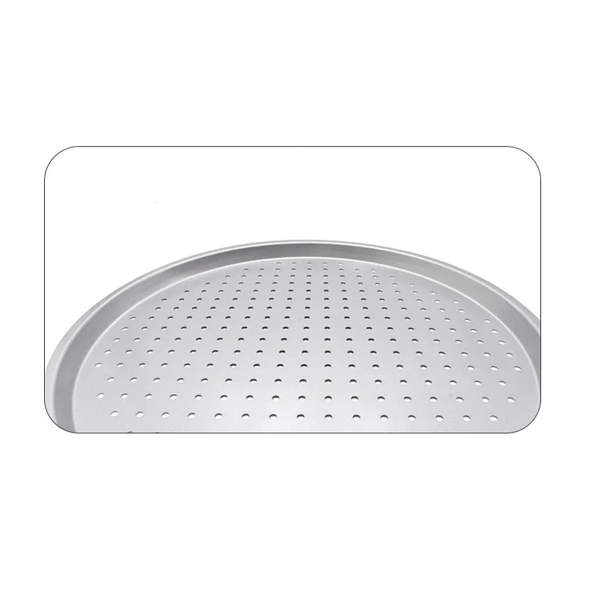 Tava Pentru Pizza, Perforata, 100 % Inox, Grosime 1 mm, Diametru 34 cm ...