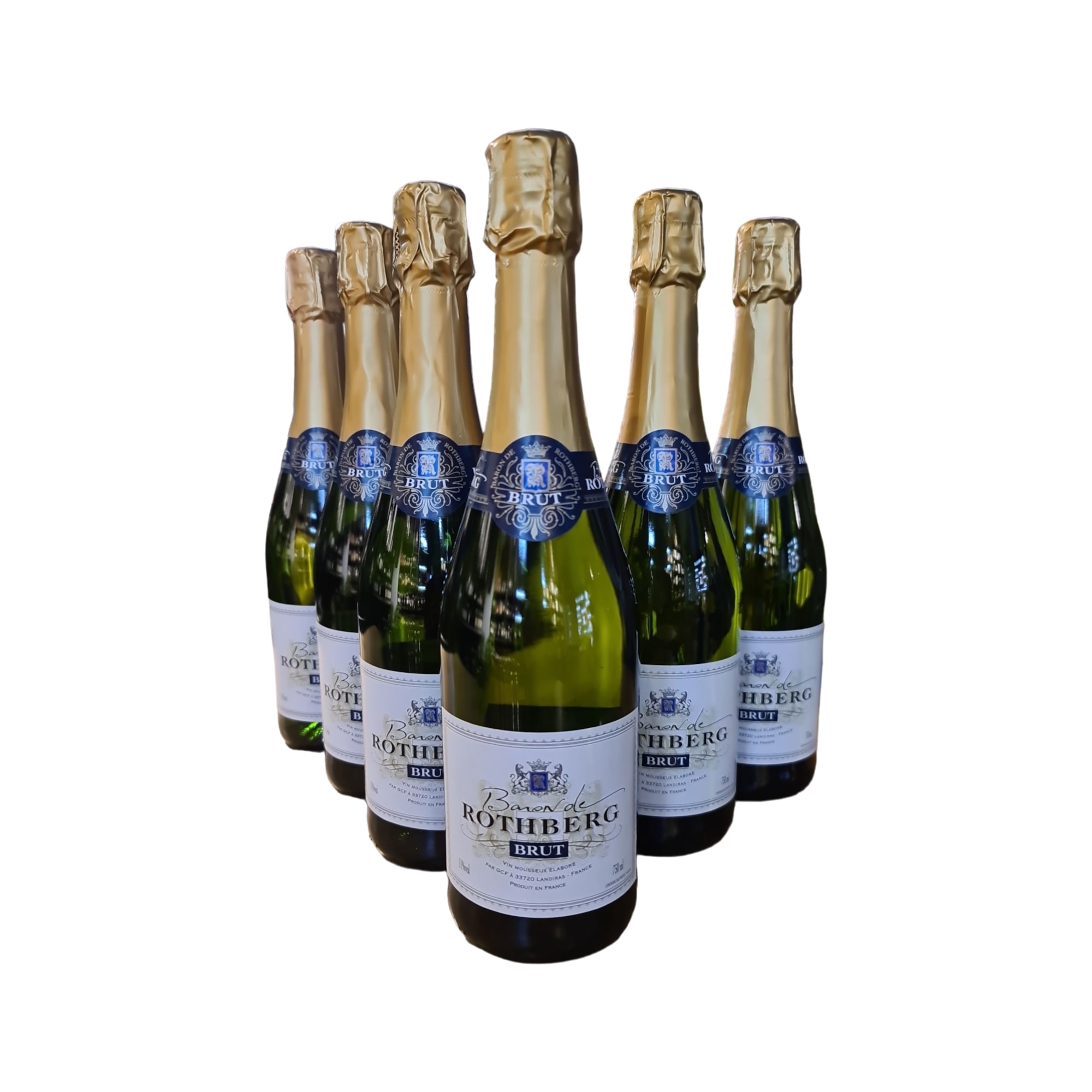 Set 6 x Vin Spumant Mousseux Baron de Rothberg, Brut, 0.75l - eMAG.ro