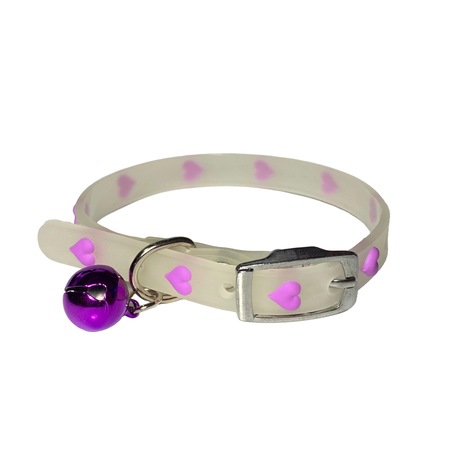 Zgarda pentru animale de casa, ajustabila, cu clopotel, fosforescenta ...