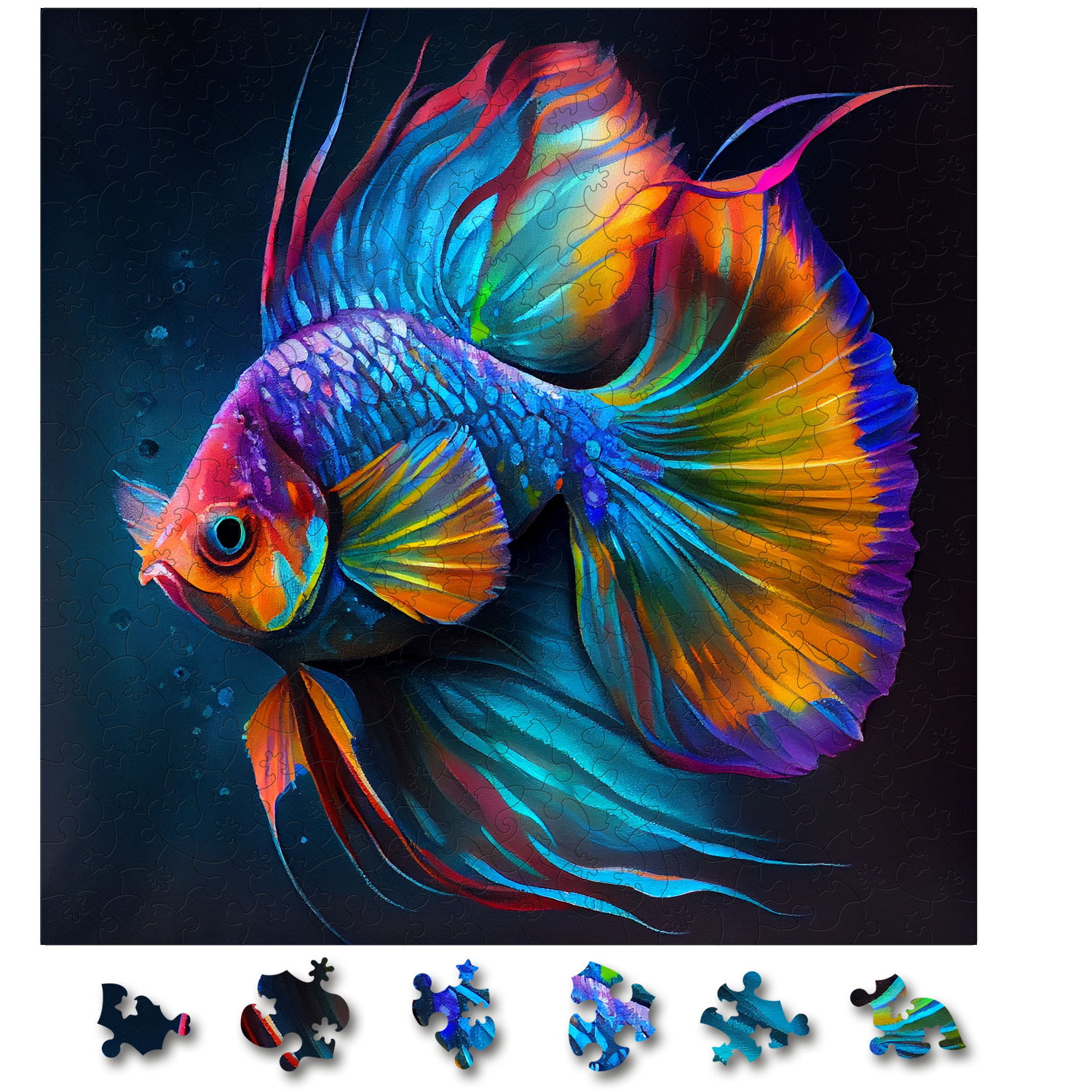 Дървен пъзел, над 1200 елемента, 30 х 30 см - eMAG.bg