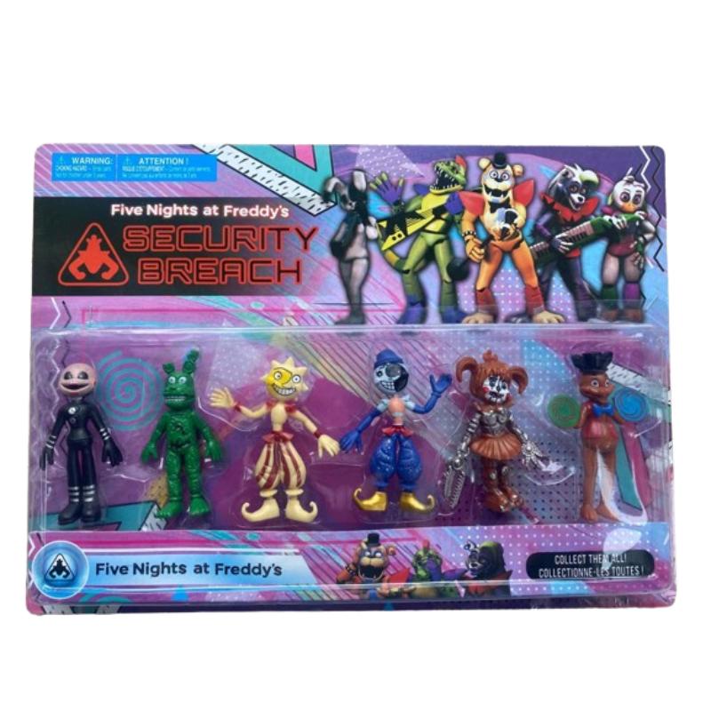 Set 6 figurine Five nights at Freddy's, Security Breach, 9 cm, 3 ani ...