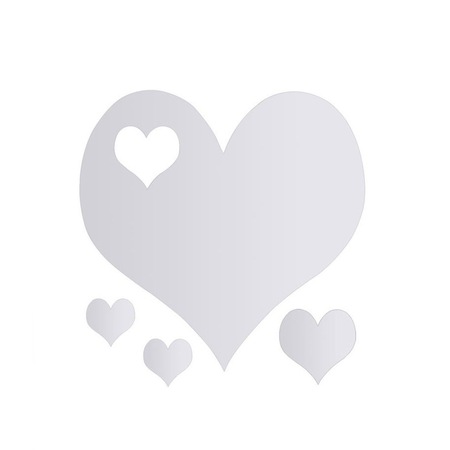 Autocolante acrilice in forma de inima, 4 bucati - eMAG.ro