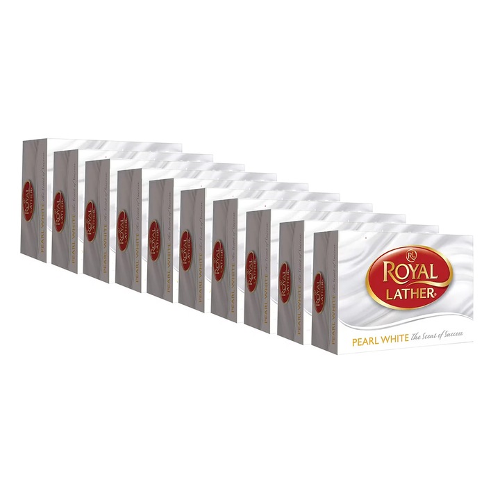 Set 10 x Sapun solid Royal Lather Pearl White, 150 gr - eMAG.ro