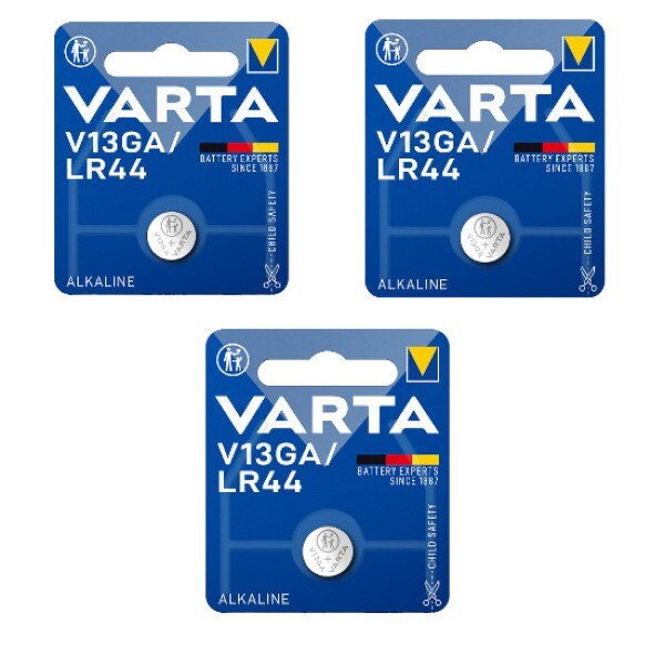 Set 3 baterii alkaline V13GA, AG13, LR44, Varta - eMAG.ro