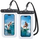 Set 2 huse telefon, Plastic/PVC, Rezistente la apa, Universal ...