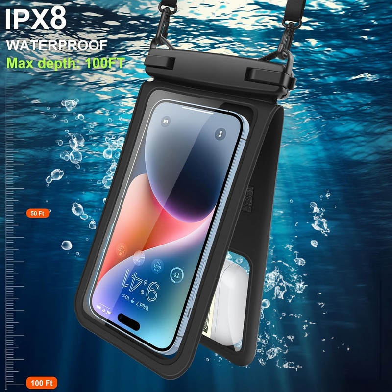 Husa subacvatica telefon, PVC, IPX8, Universala, impermeabila, cu ...