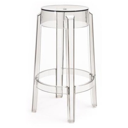 Taburet scaun, ArtPro, Plastic, 66 cm, Transparent - eMAG.ro