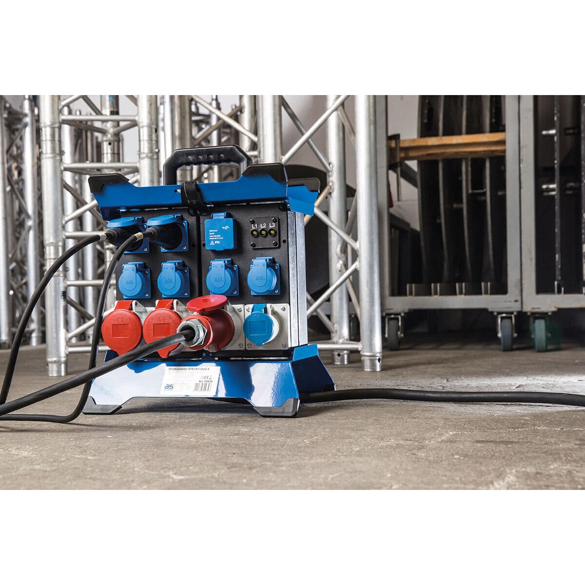 Prelungitor Stecky Duo 4 pentru santier cu 6 prize monofazice schuko ...