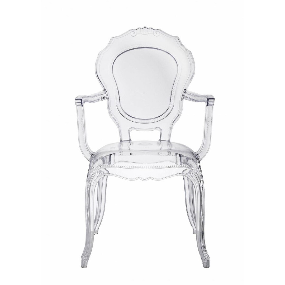 Scaun pentru living, ArtPro, Queen, Plastic, Transparent - eMAG.ro