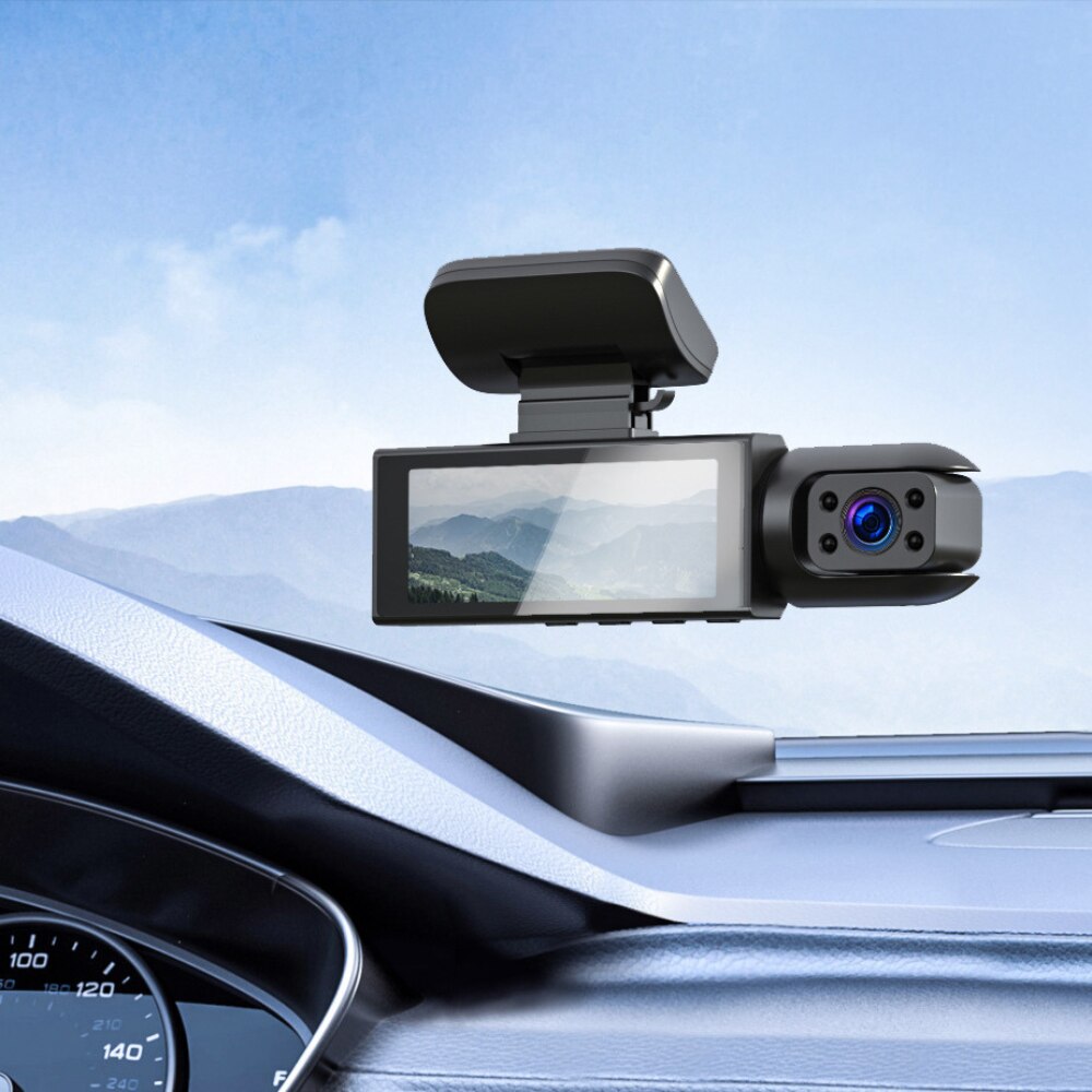 Camera de bord auto 2in1, Full HD 1080P, Fata-Interior, Inregistrare ...